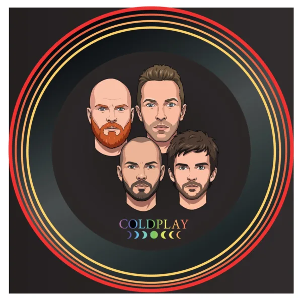Discos de Vinil Decorativos Retrô para Parede - Coldplay
